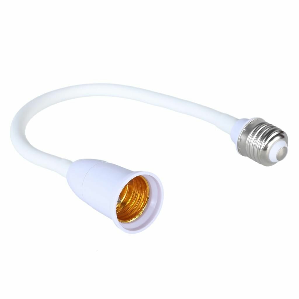 Удлинитель с резьбовым отверстием E27 универсальный удлинитель белого резинового шланга-28 см