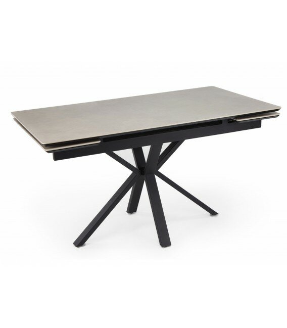 Керамический стол Серра 120(180)х80 carmen light grey / черный 9622890