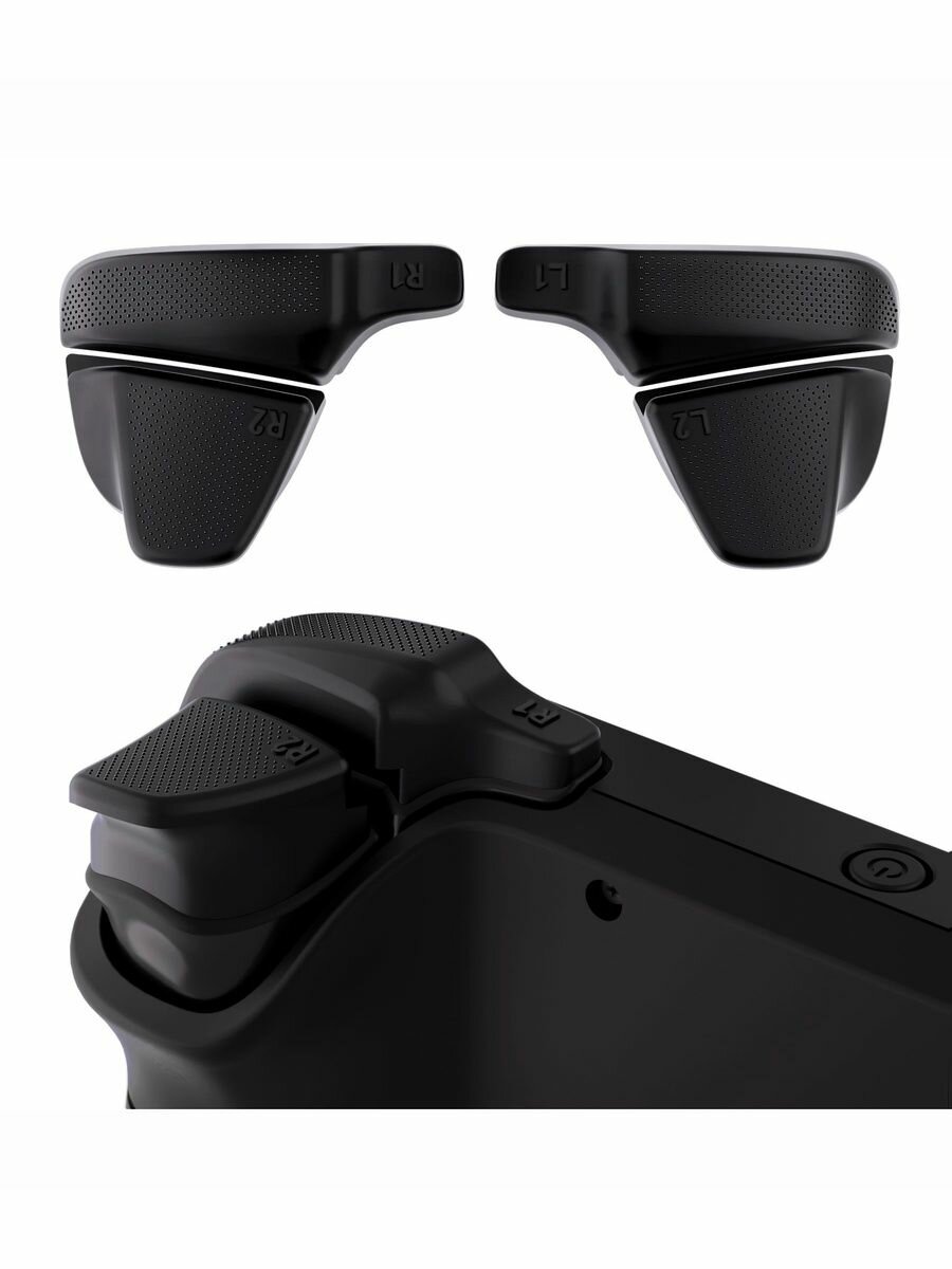 Удлинители курков для Steam Deck LCD/OLED, чёрные, набор PlayVital для Steam Deck LCD для Steam Deck OLED чёрные набор