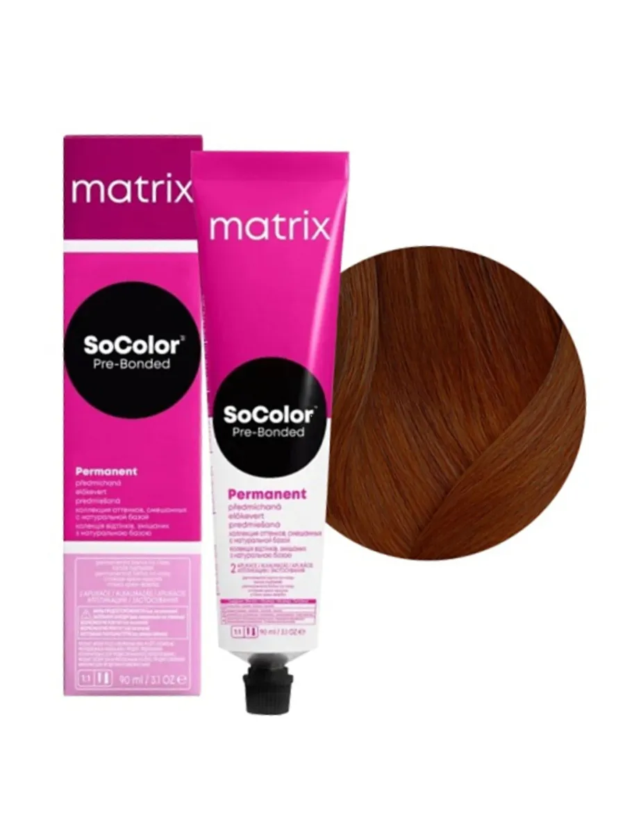 Краска для волос Matrix SoColor Pre-Bonded, Перманентная с бондером, 5BC (5.54)