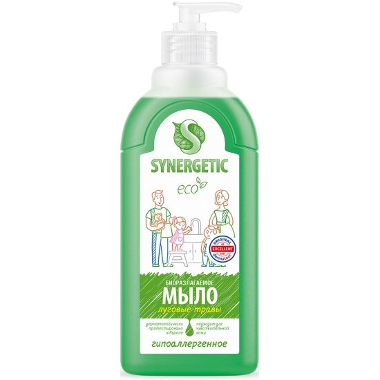 Жидкое мыло Synergetic для рук, дозатор, 500 мл
