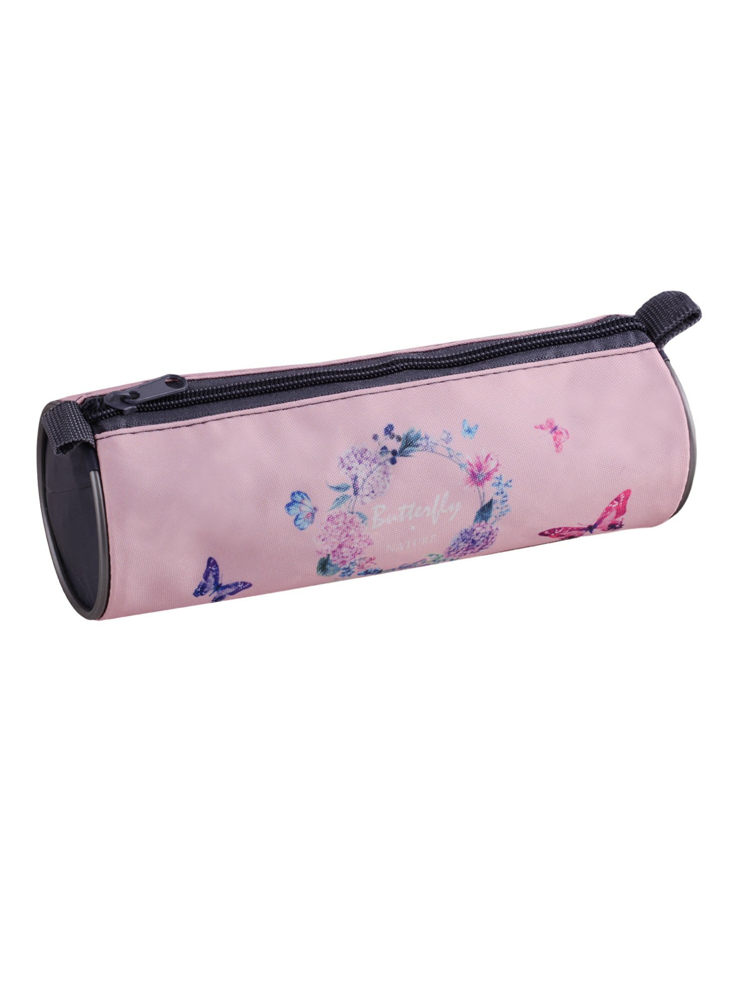 Пенал-тубус "акварельные бабочки" 220*65*65, ткань, молния