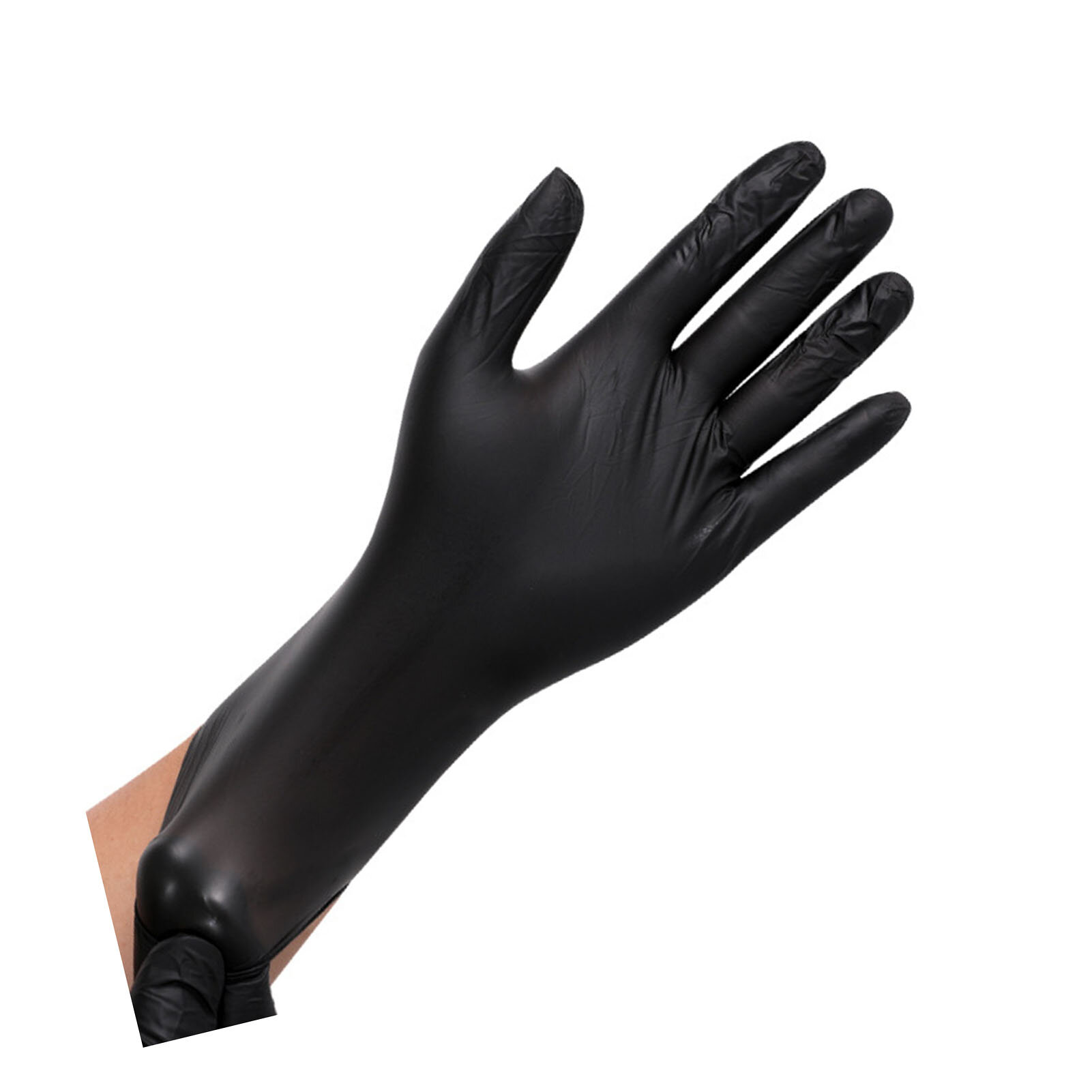 100 шт, пищевые перчатки, ПВХ, высокоэластичные защитные перчатки для уборки, общественного питания, черный M