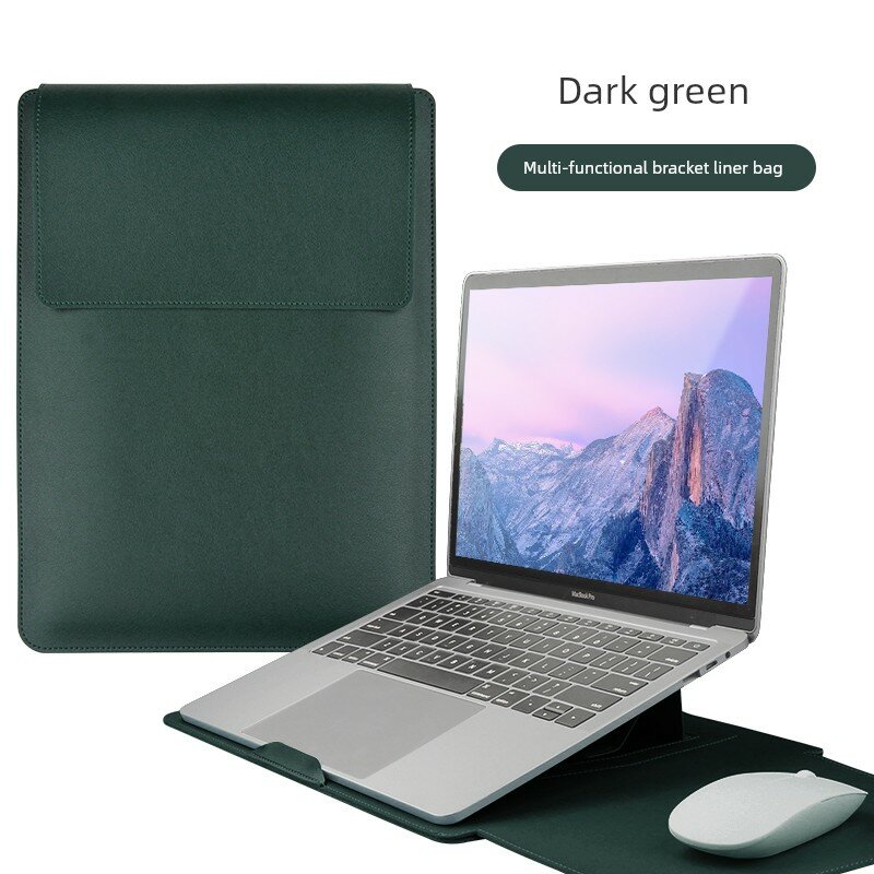Многофункциональный чехол для ноутбука Asus Zenbook 14 дюймов с подставкой, водонепроницаемый, легкий, темно-зеленый