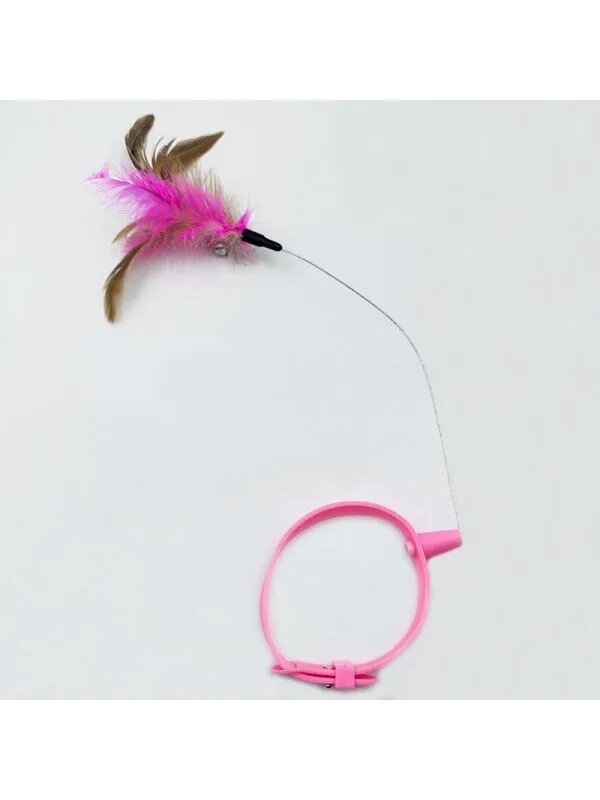 Xf03 Регулируемый ошейник для кошек с колокольчиком, перьями, увлекательное саморазвлечение