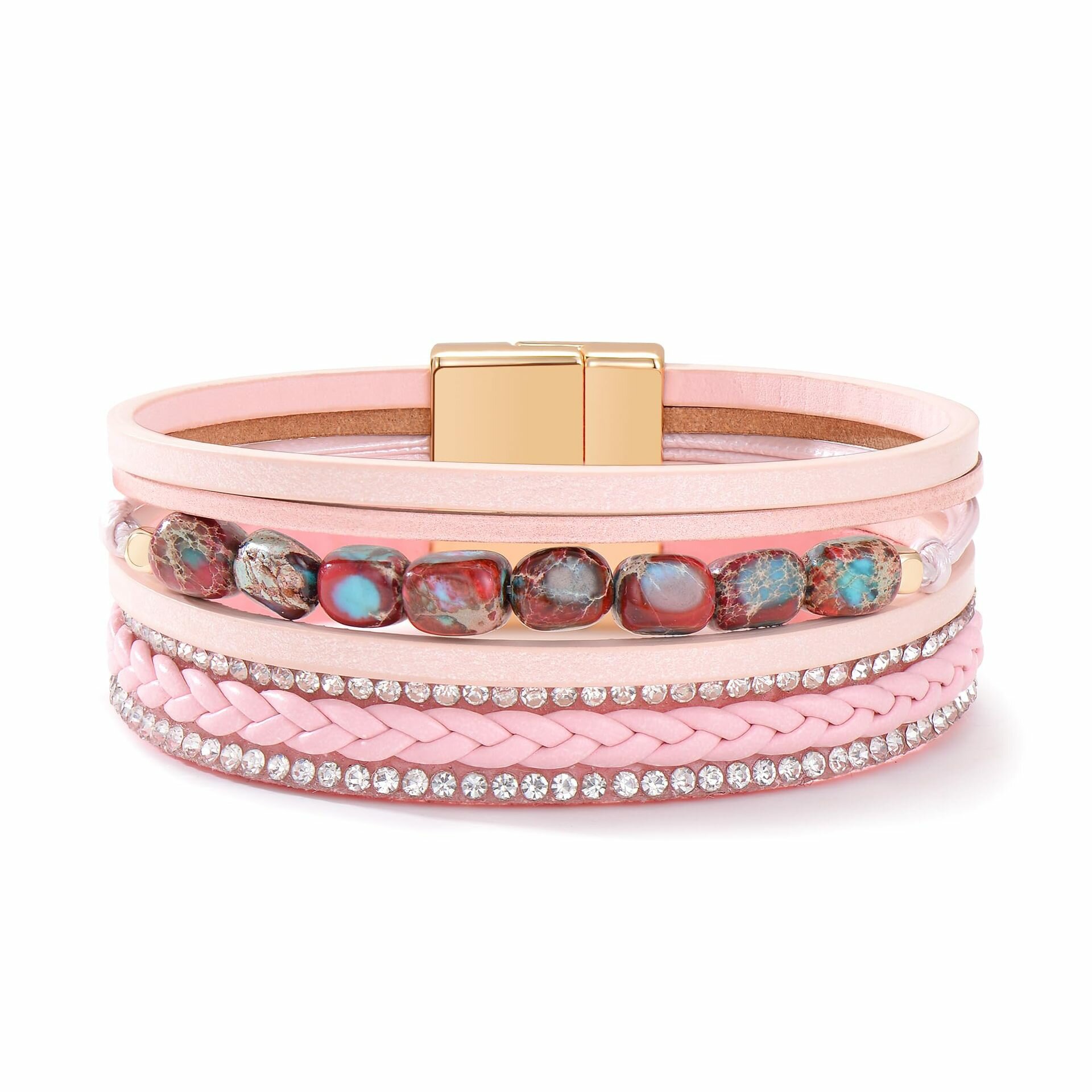 Браслет для гадания, YM-кольцо PU Камень Империал Бохо Творческий Удача