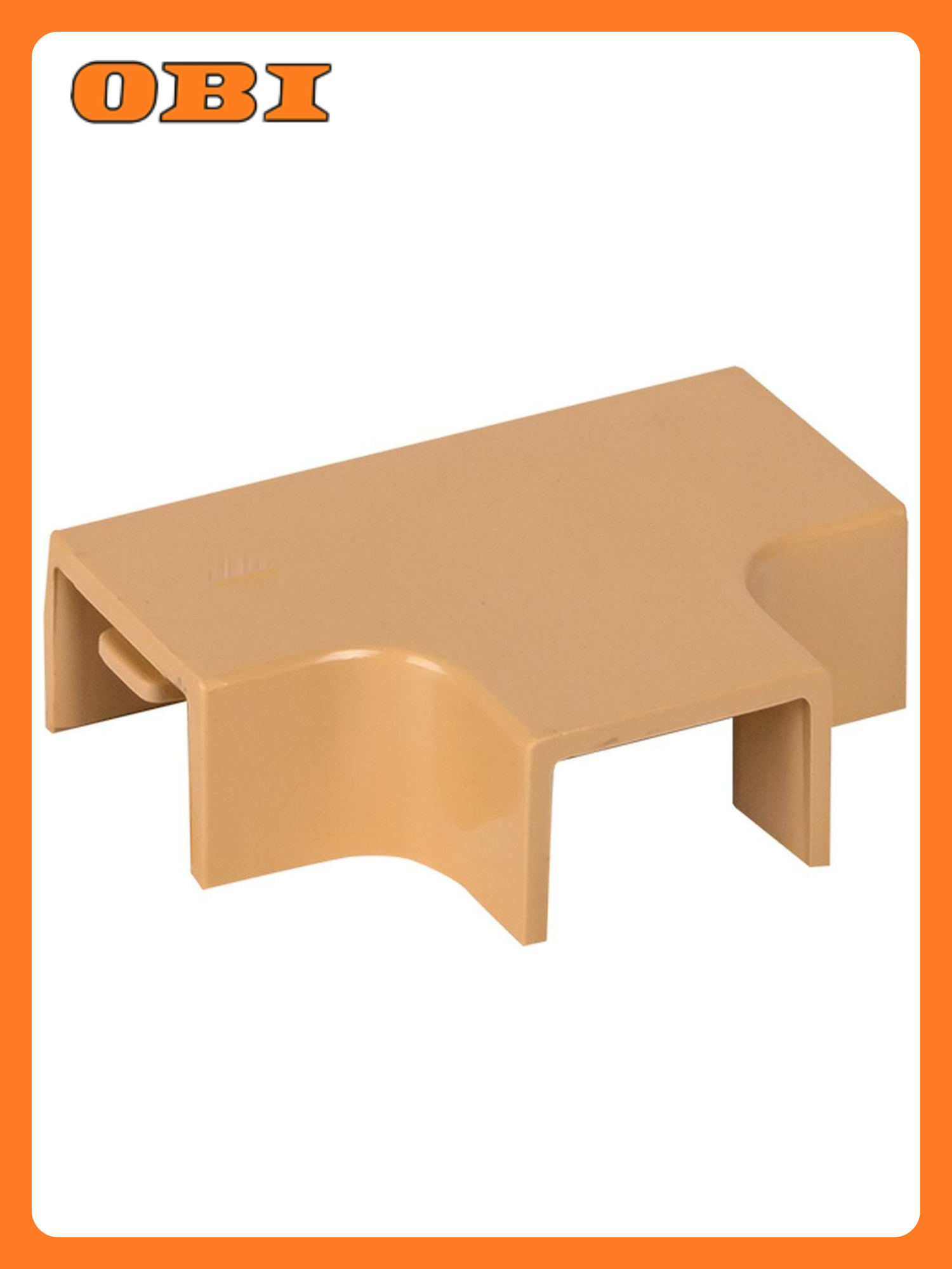 Т-образный разветвитель EKF PROxima, пластик, цвет светлое дерево, 15x10 мм