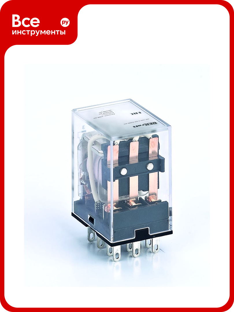 Промежуточное реле DEKraft ПР-102 3 конт 5 А 24 В DC 23870DEK для управления нагрузками