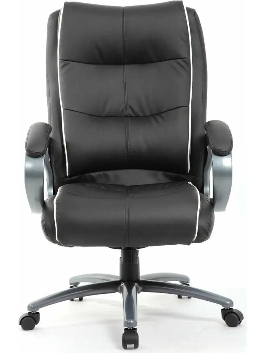 Кресло офисное BRABIX PREMIUM Strong HD-009 (531945) черный/серый, до 200 кг, экокожа на хлопковой основе