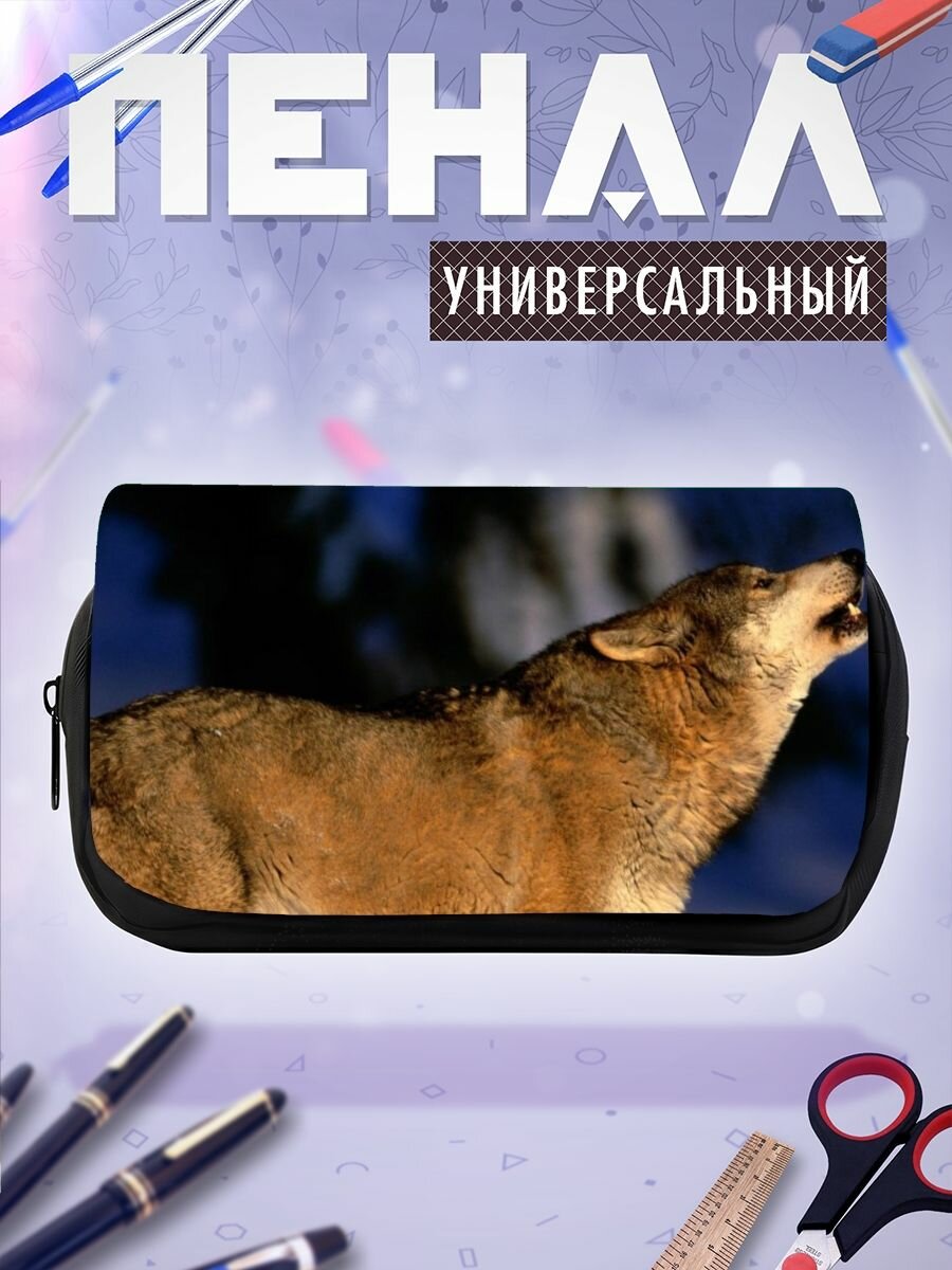 Школьный пенал фауна собака