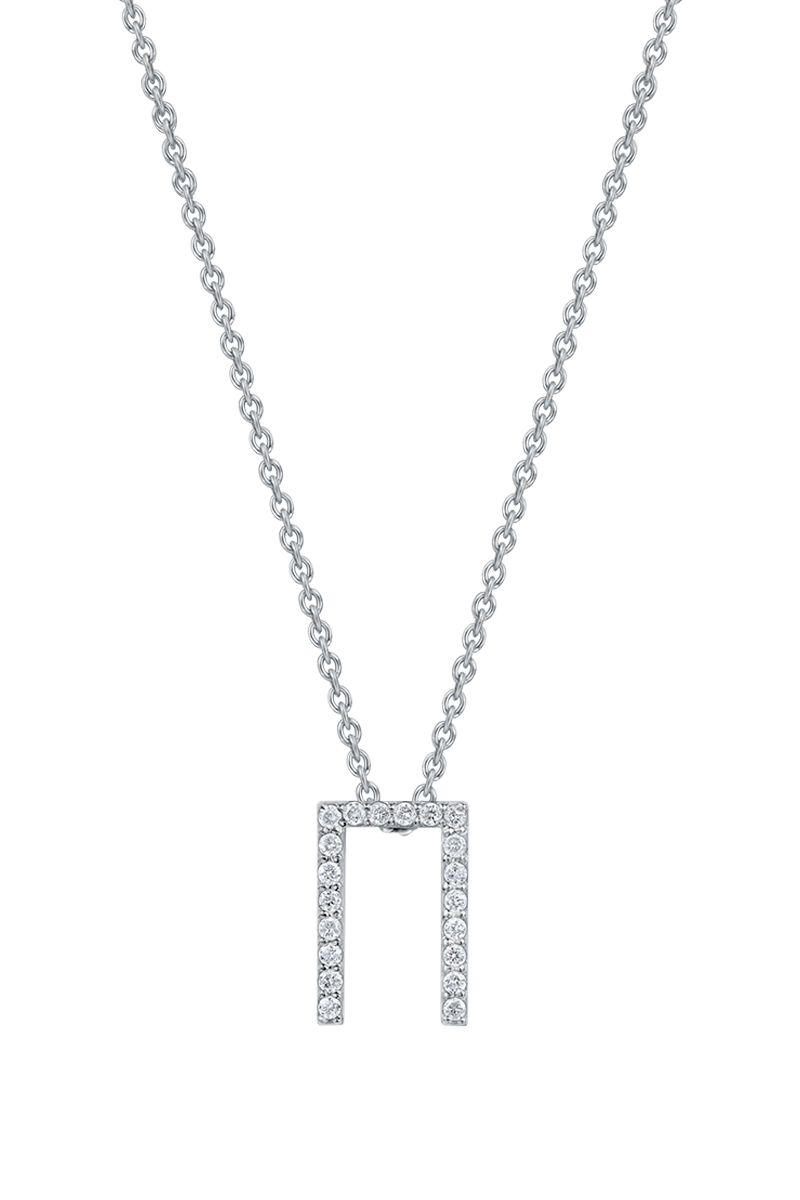 Колье, белое золото, 585 проба, бриллиант