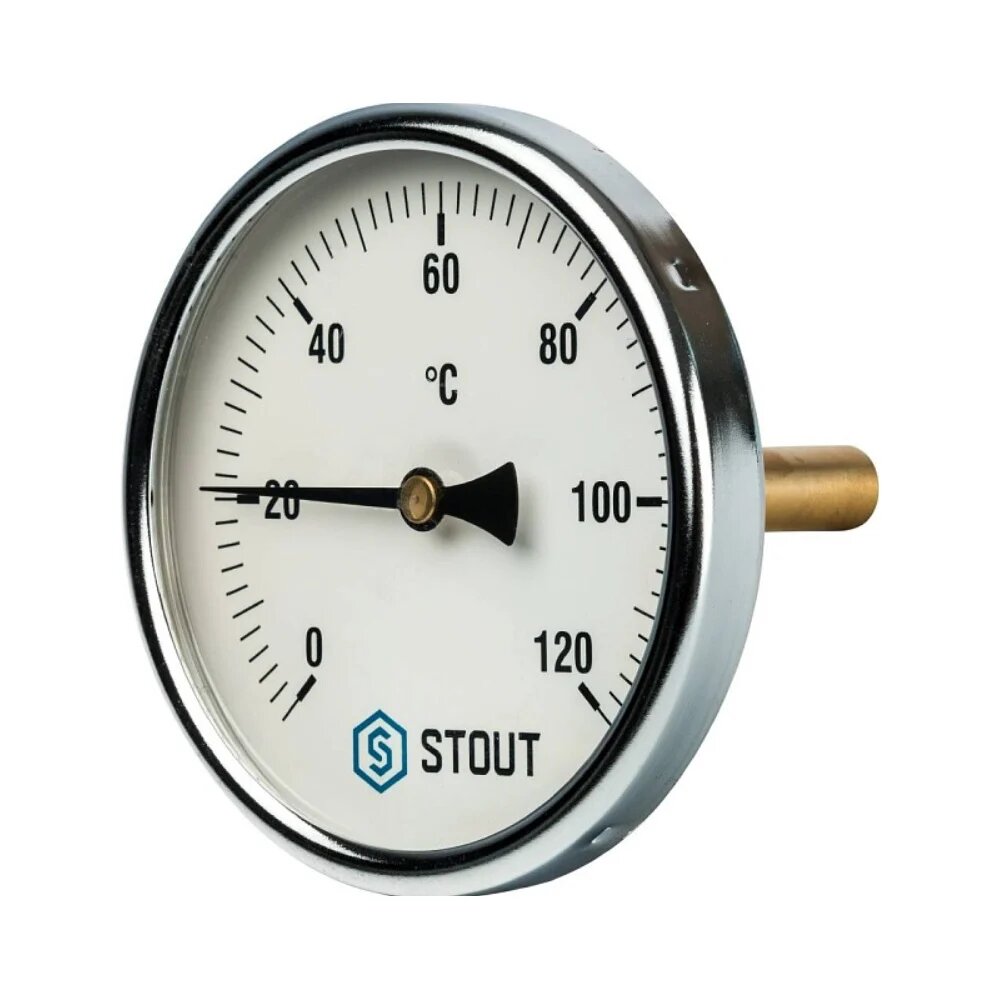 Термометр биметаллический STOUT SIM-1001-635015 с погружной гильзой, корпус