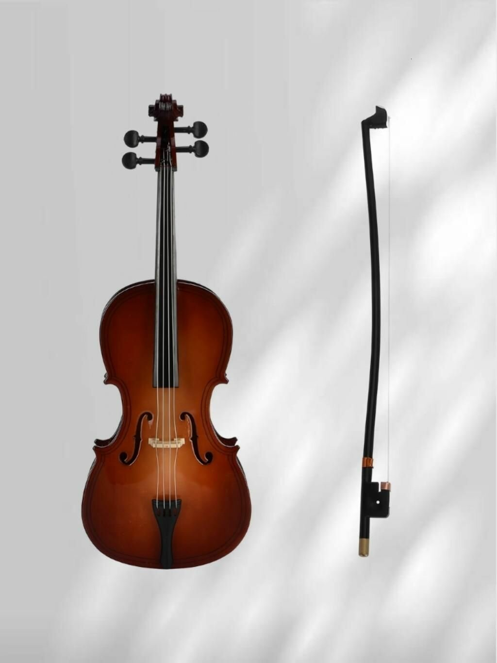 Маленький классический виолончель из дерева с подставкой, - 20cm