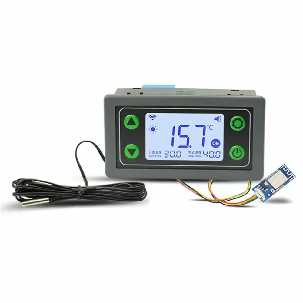 Горячий-Контроллер Температуры С Дистанционным Термостатом 30A Remote WIFI Cool Heat APP Temperature Collection Зондом И WiFi