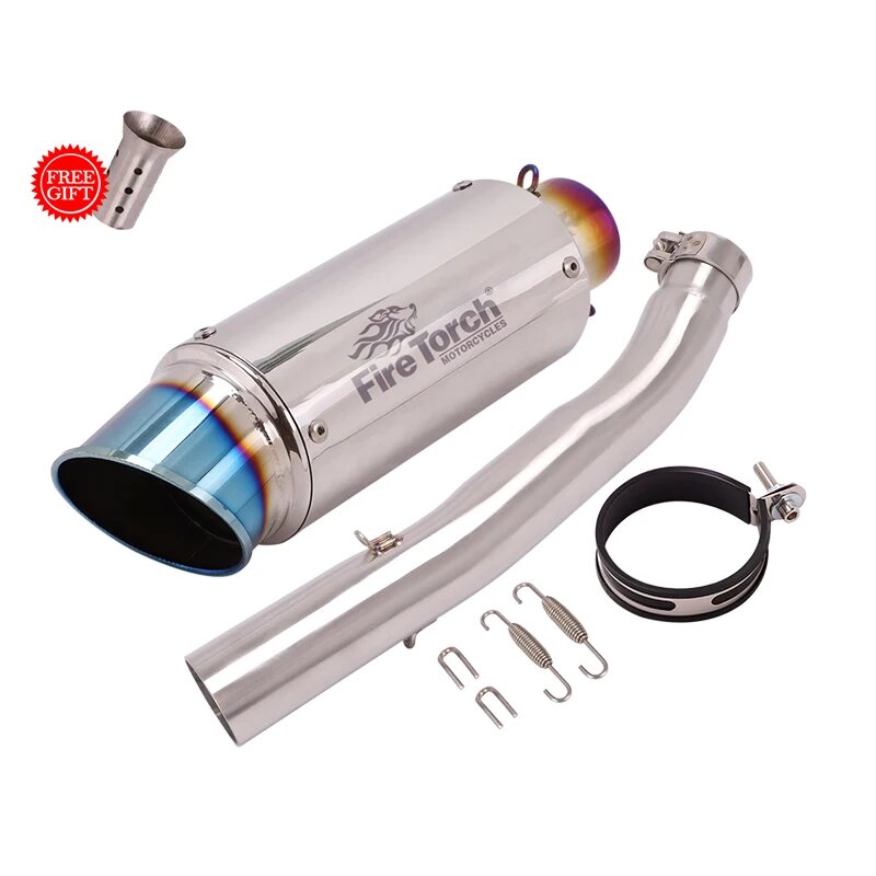Надевается для Voge 500 Voge500 LX500AC LX500 AC 2021, выхлопная труба среднего звена мотоцикла с глушителем Escape Moto Bike DB Killer Type N