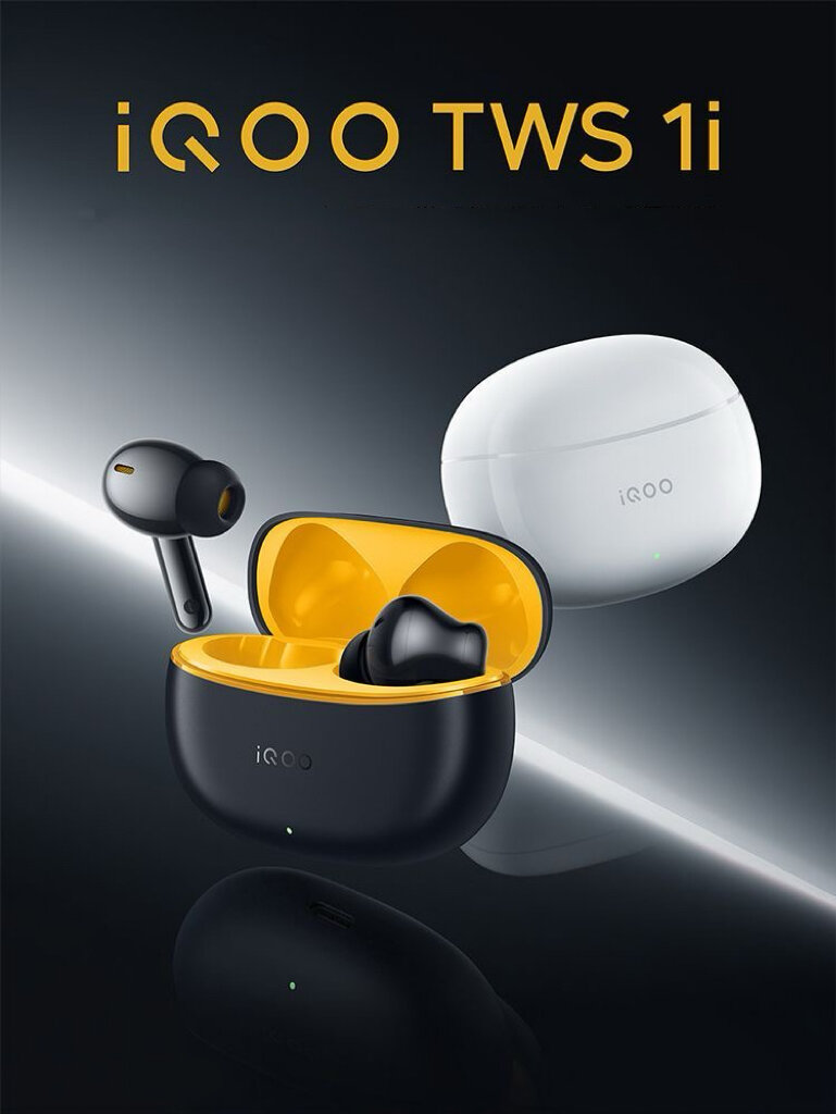 Беспроводные наушники Vivo IQOO TWS 1i In-Ear Wireless Earphones, цвет Black and yellow
