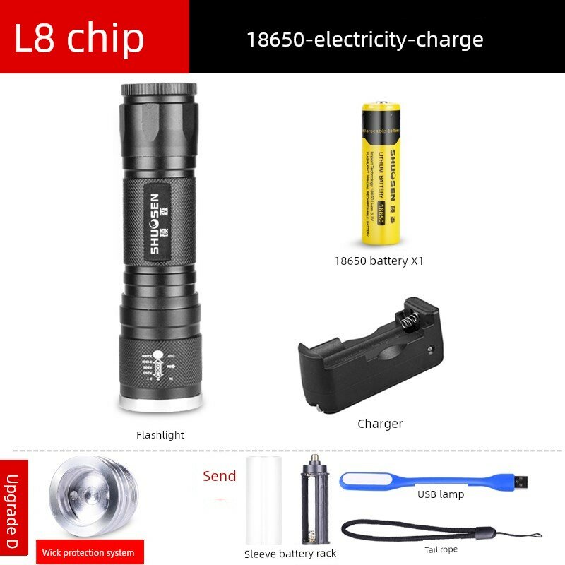 Новый мощный фонарь, портативный, перезаряжаемый, 5000 люмен, сверхъяркий, для улицы и дома, ксеноновый,