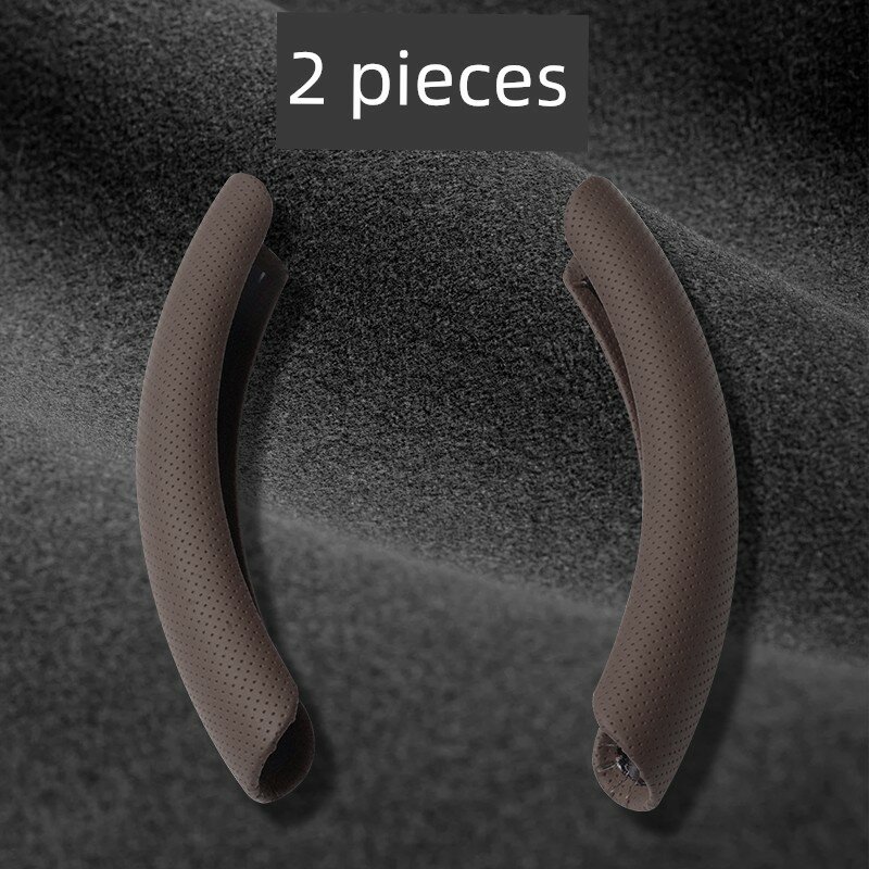 Кожаный чехол для руля из кожи наппа, подходит для всех сезонов, нескользящий, износостойкий, перфорированный и