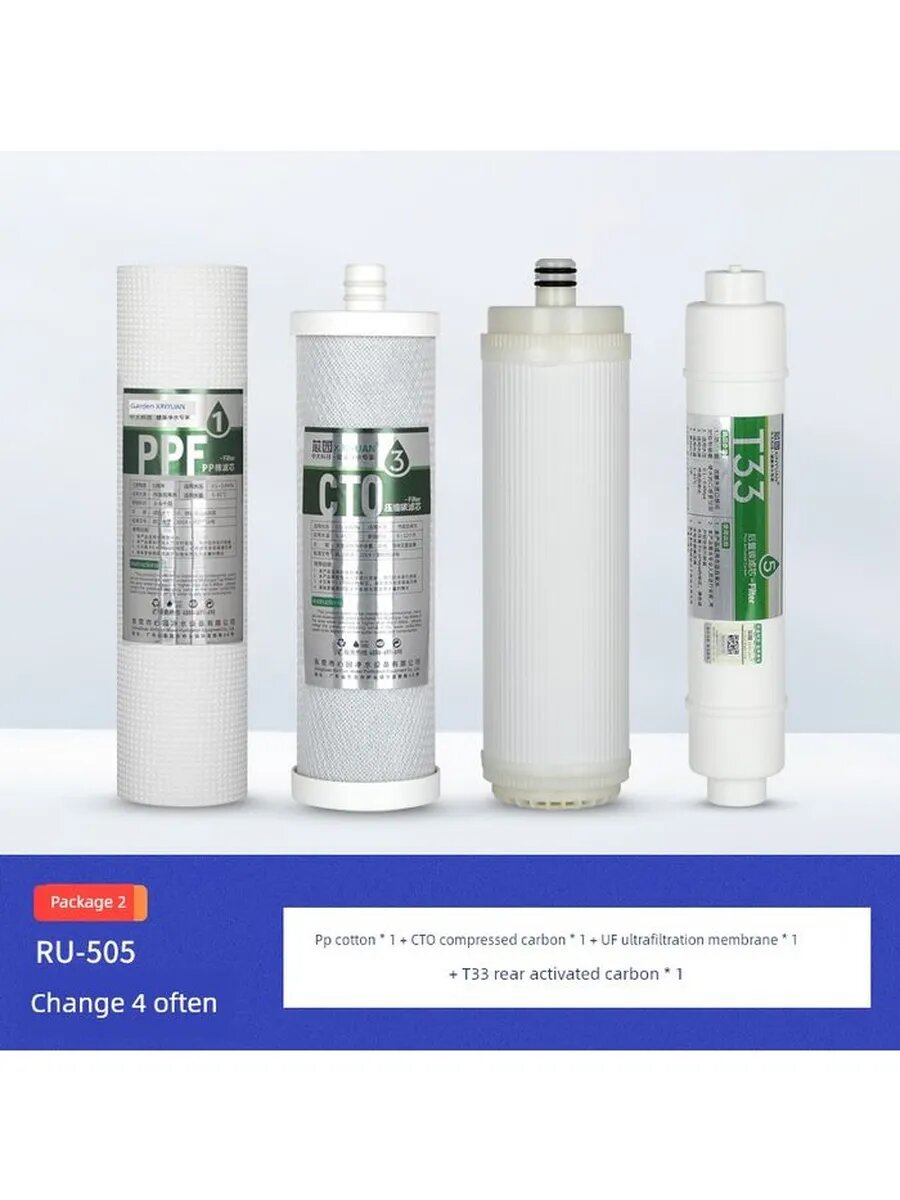 Фильтр для воды Core Garden 10"- комплект 1+2+3+5 (4 шт.)