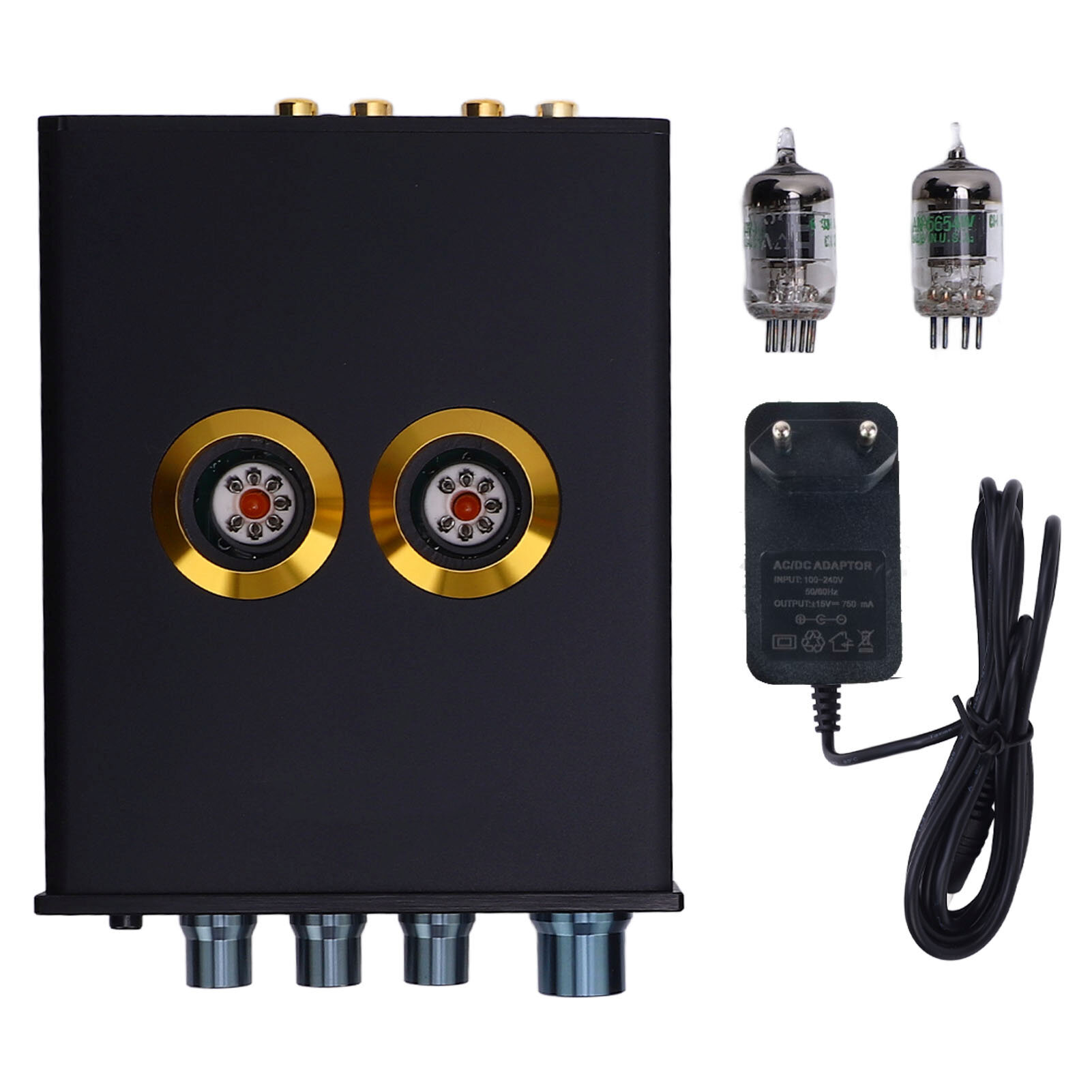 Ламповый фонокорректор HiFi стерео предусилитель Усилитель для головы Усилитель для наушников Фронтальный эквалайзер Вилка европейского стандарта