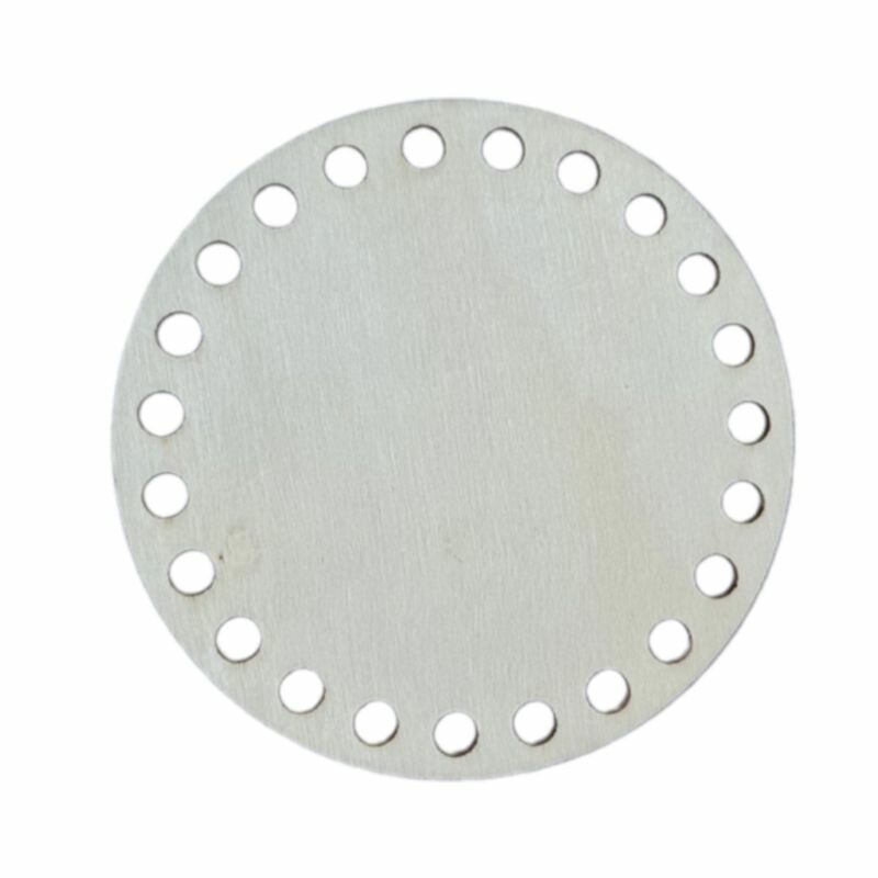 Коробка для хранения каркасной корзины DIY с перфорированным основанием из круглой древесной стружки-круглая 15 см