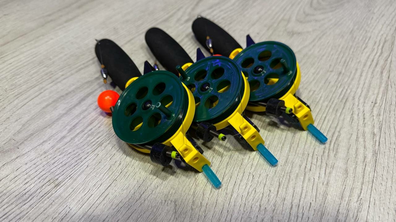 Удочка зимняя поставушка форелевая оснащенная с бумерангом 5шт