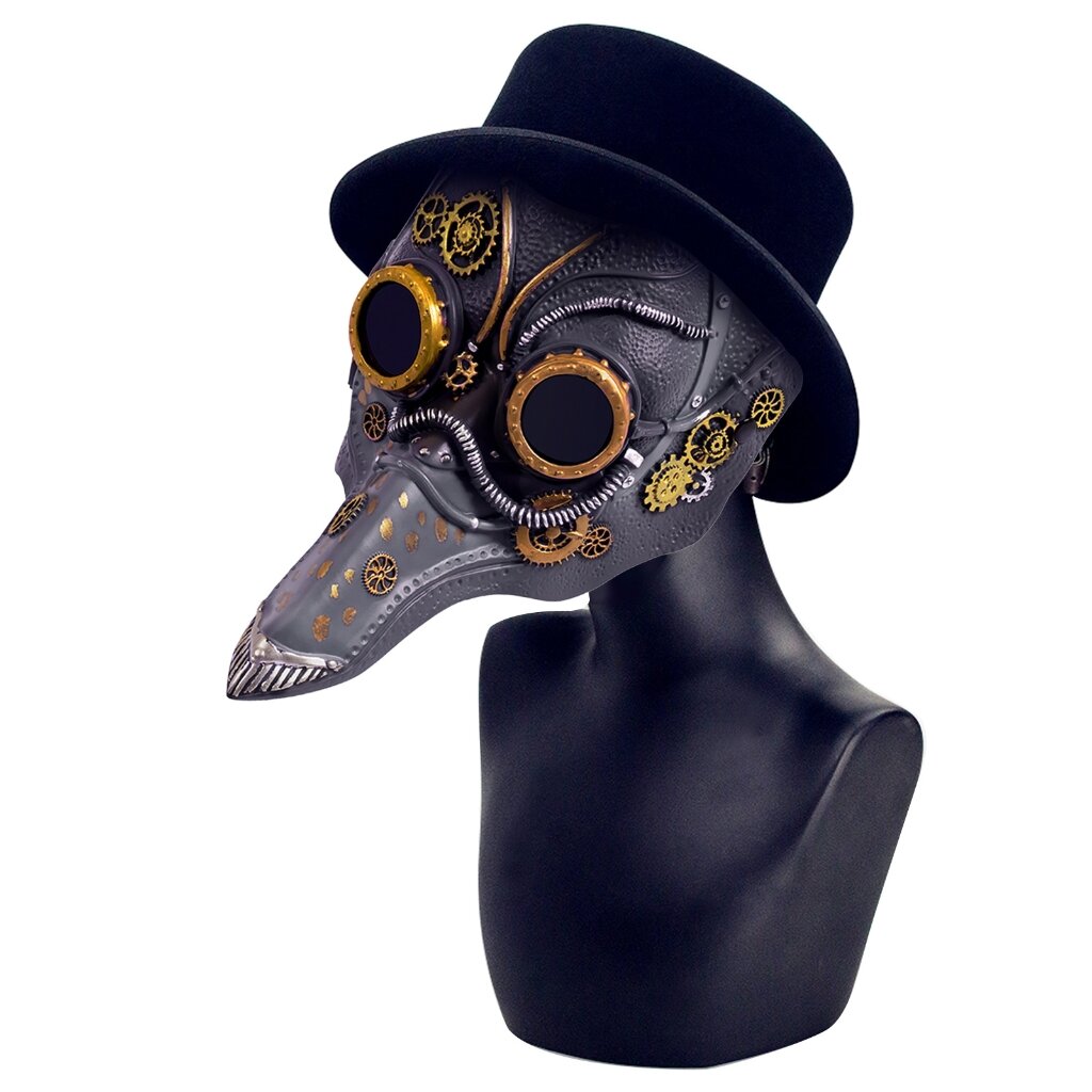 Маска на Хэллоуин, стимпанк, маска чумного доктора, Маскарадная Готическая стимпанк-маска