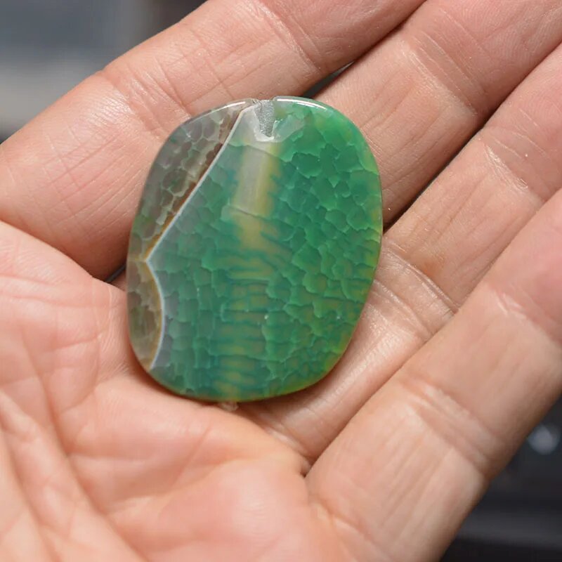 Кабошоны лазурит 20-60 мм Изумрудный, 014