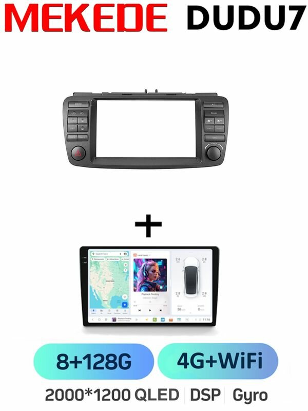 Магнитола 9" Mekede DUDU7 8/128 Gb для Toyota Brevis G10 правый руль 2001-2007 carpay Android