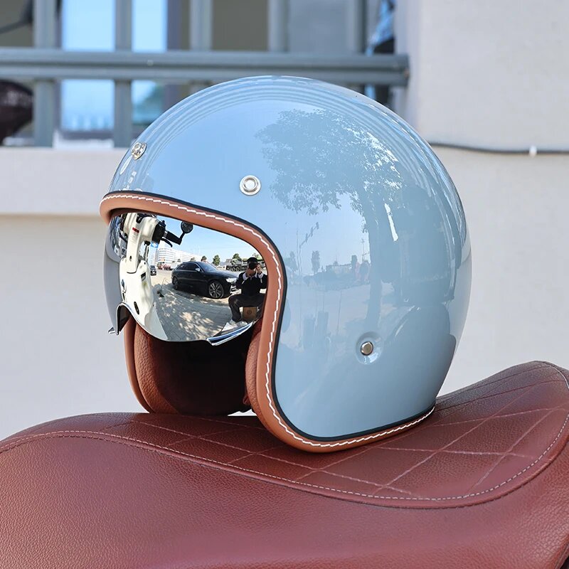 Мотошлем Orz-S68 в стиле ретро, электрический, унисекс, полуоткрытый, для скутера, XL, 19