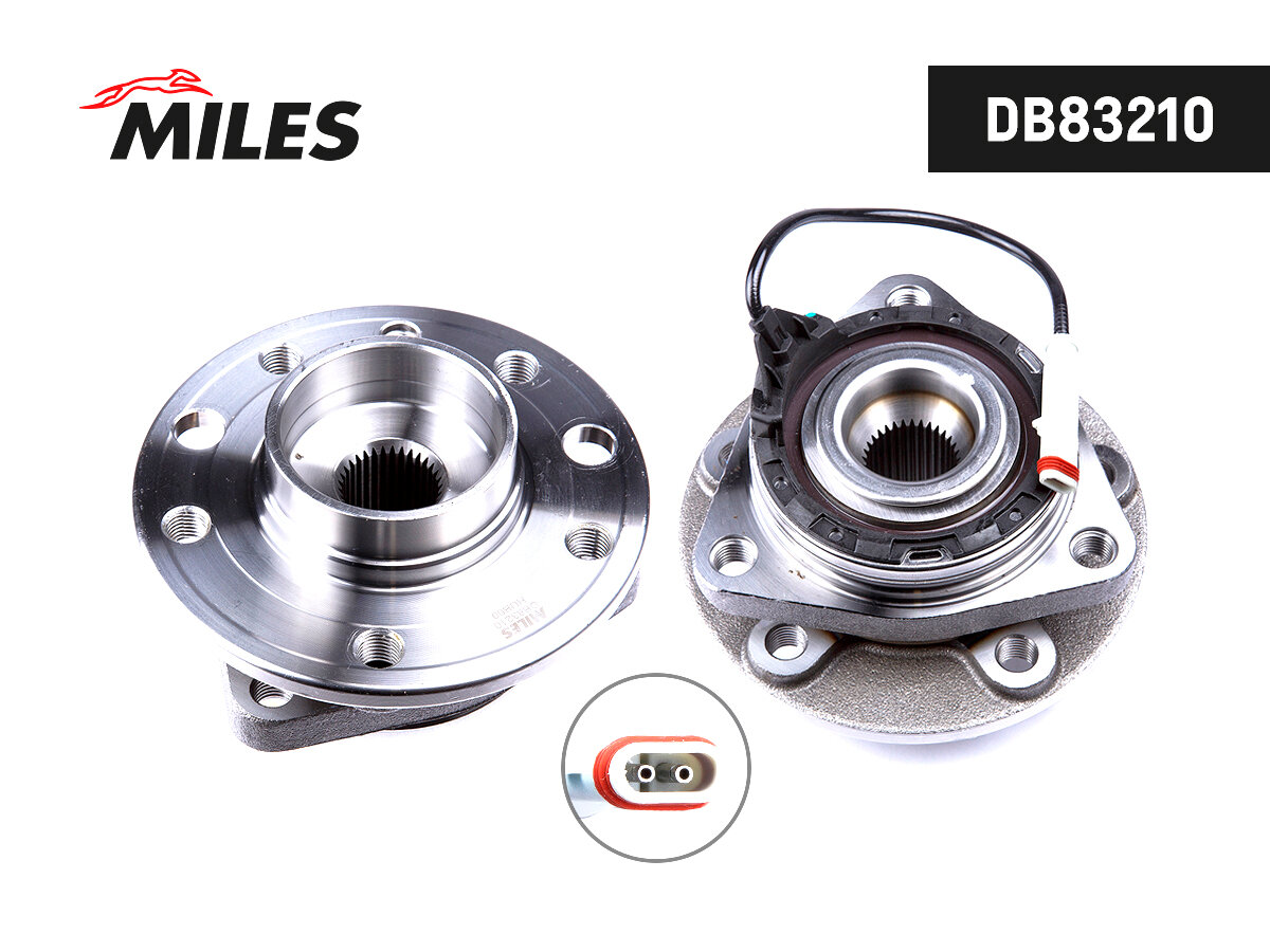 MILES Ступица с подшипником OPEL ASTRA H/ZAFIRA 04- передняя (5 отверстий)