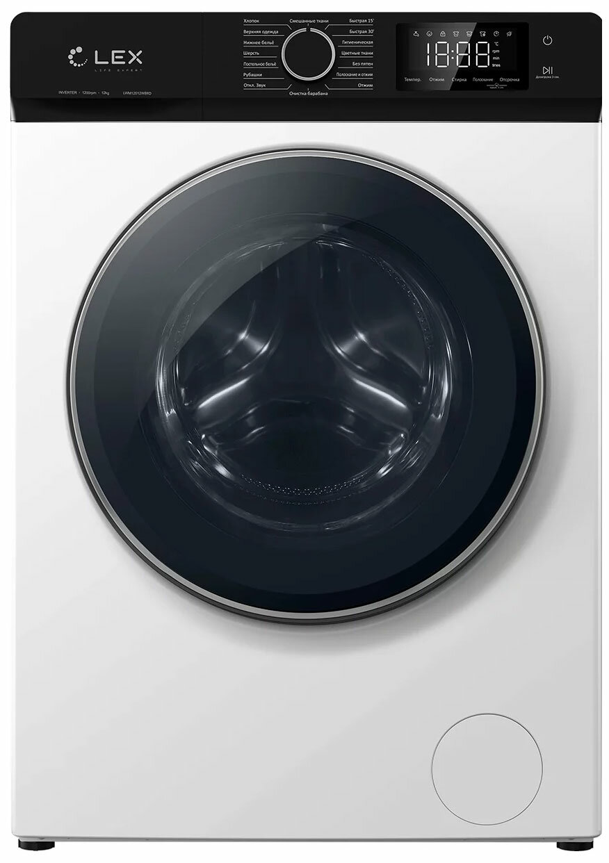 Стиральная машина LEX LWM12012WBlID автомат 12 кг, белый