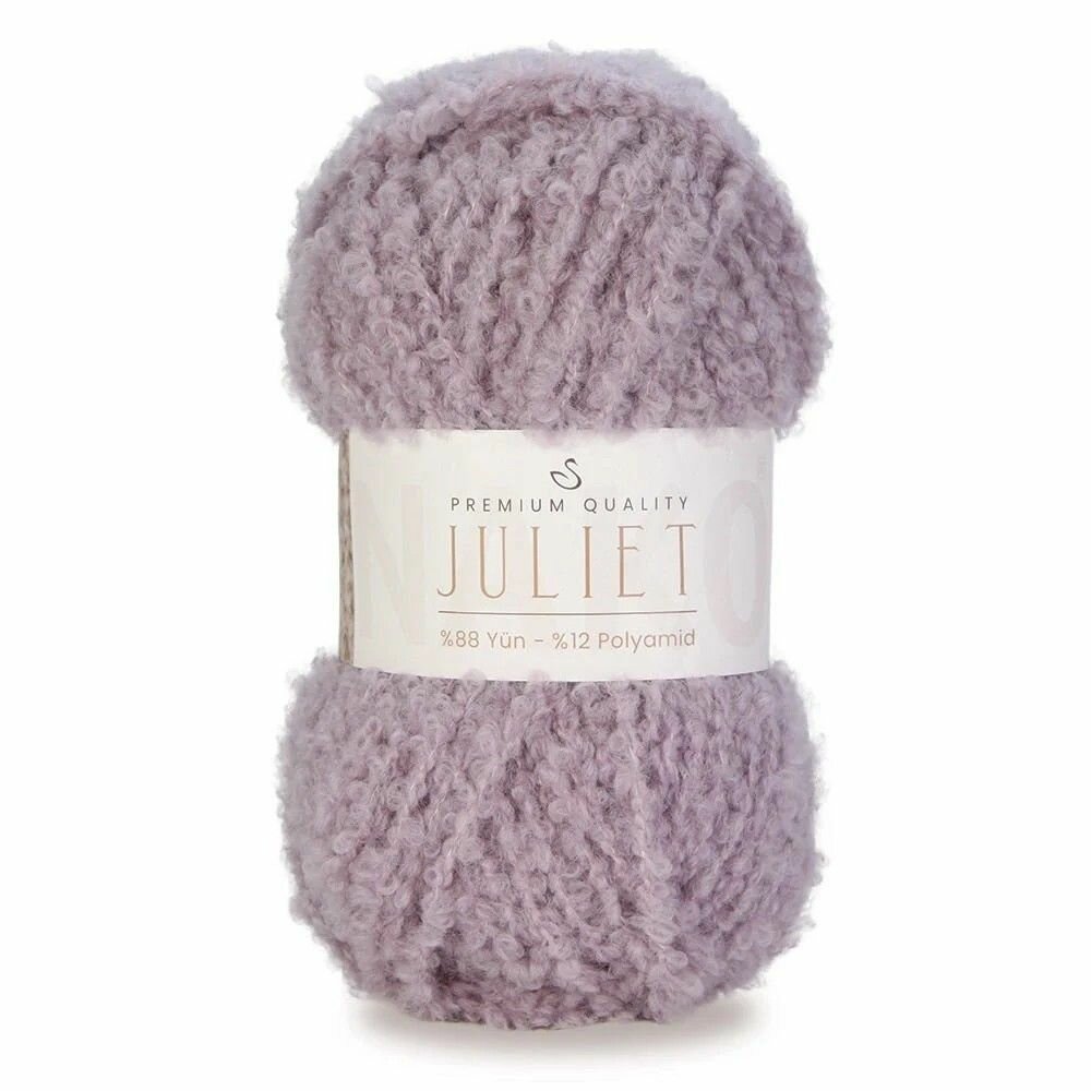 Пряжа Juliet Nako, дымчато-сиреневый - 13421, 88% шерсть, 12% полиамид, 5 мотков, 100 г, 95 м.
