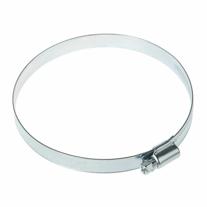 Хомут 90-110 мм, ширина 9мм, ленточный, W2-Нержавеющая сталь, болтовое крепление "Автомагнат"