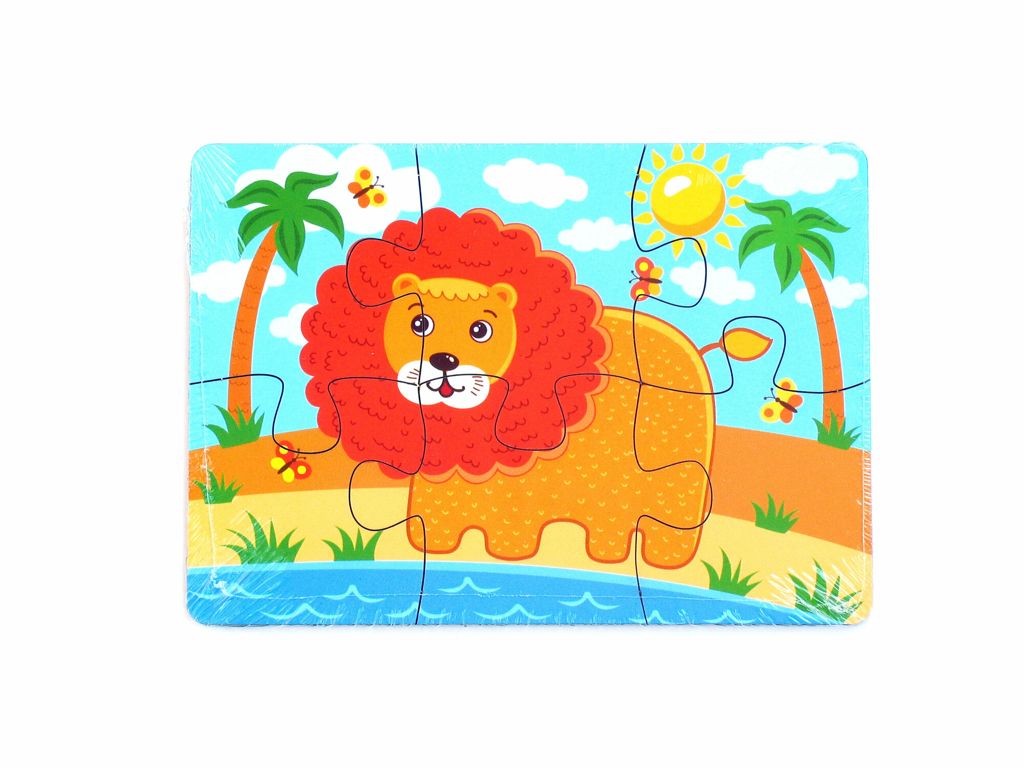 Пазл детский деревянный развивающий PAREMO "Лев", 6 элементов, PE720-66