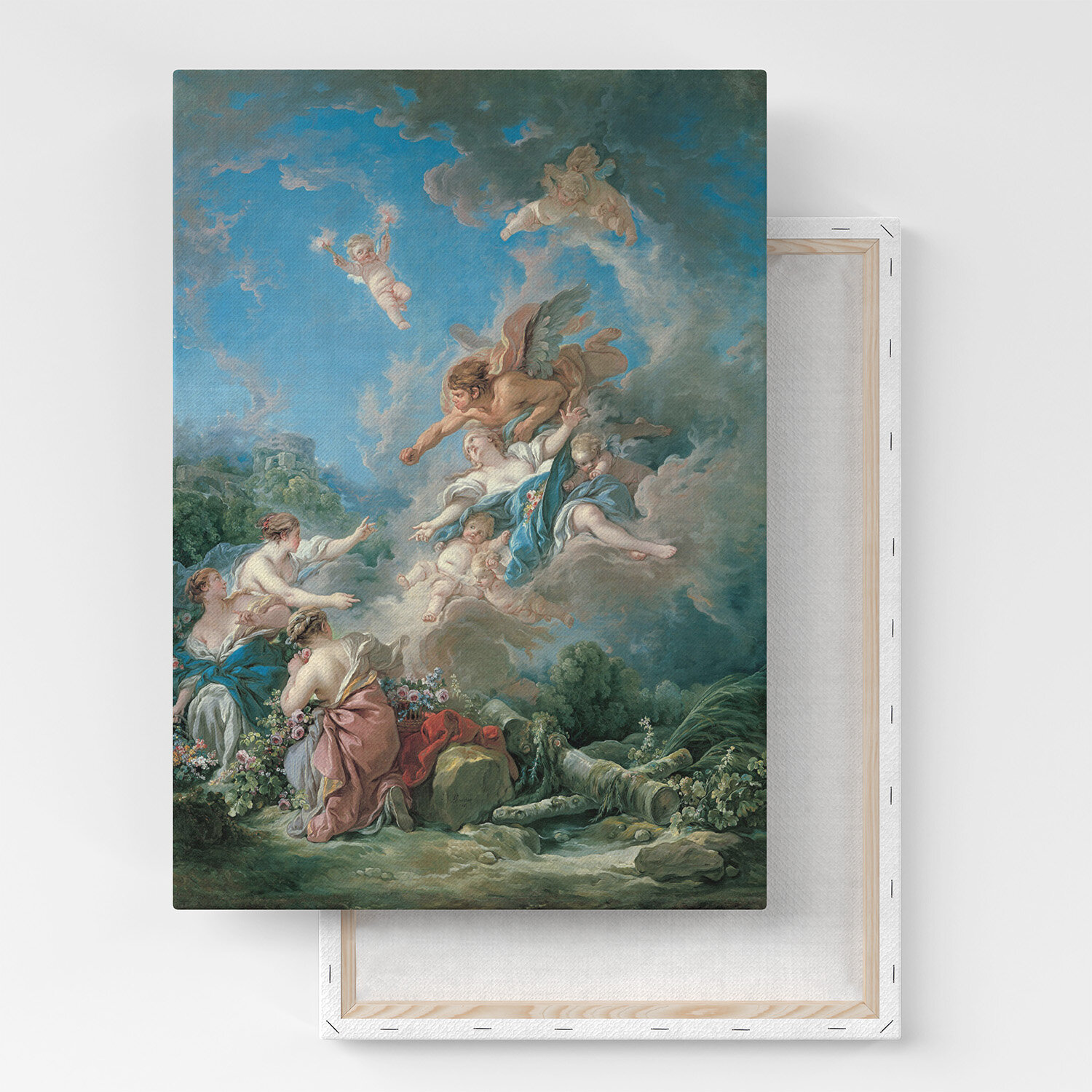 Картина на холсте, репродукция / Франсуа Буше - Boreas Abducting Oreithyia / Размер 30 x 40 см