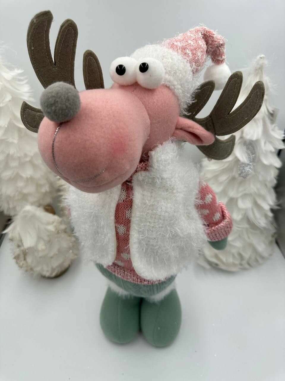 Новогодний Олень 42 см, декор на новый год.