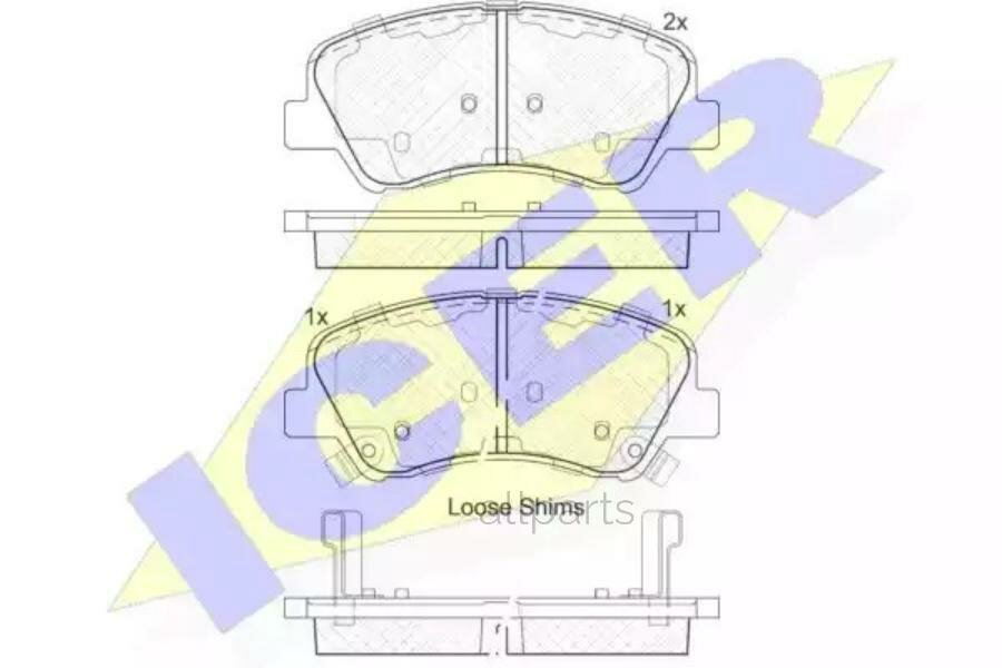 ICER 182035 Колодки тормозные дисковые комплект