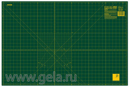 Мат раскройный двусторонний толщина 1.6 мм зеленый 92 х 61 см 36' х 24 OLFA RM-IC-M-RC