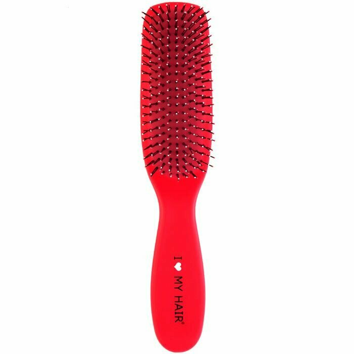 I LOVE MY HAIR, Spider Soft, Щетка парикмахерская, красная матовая, размер M