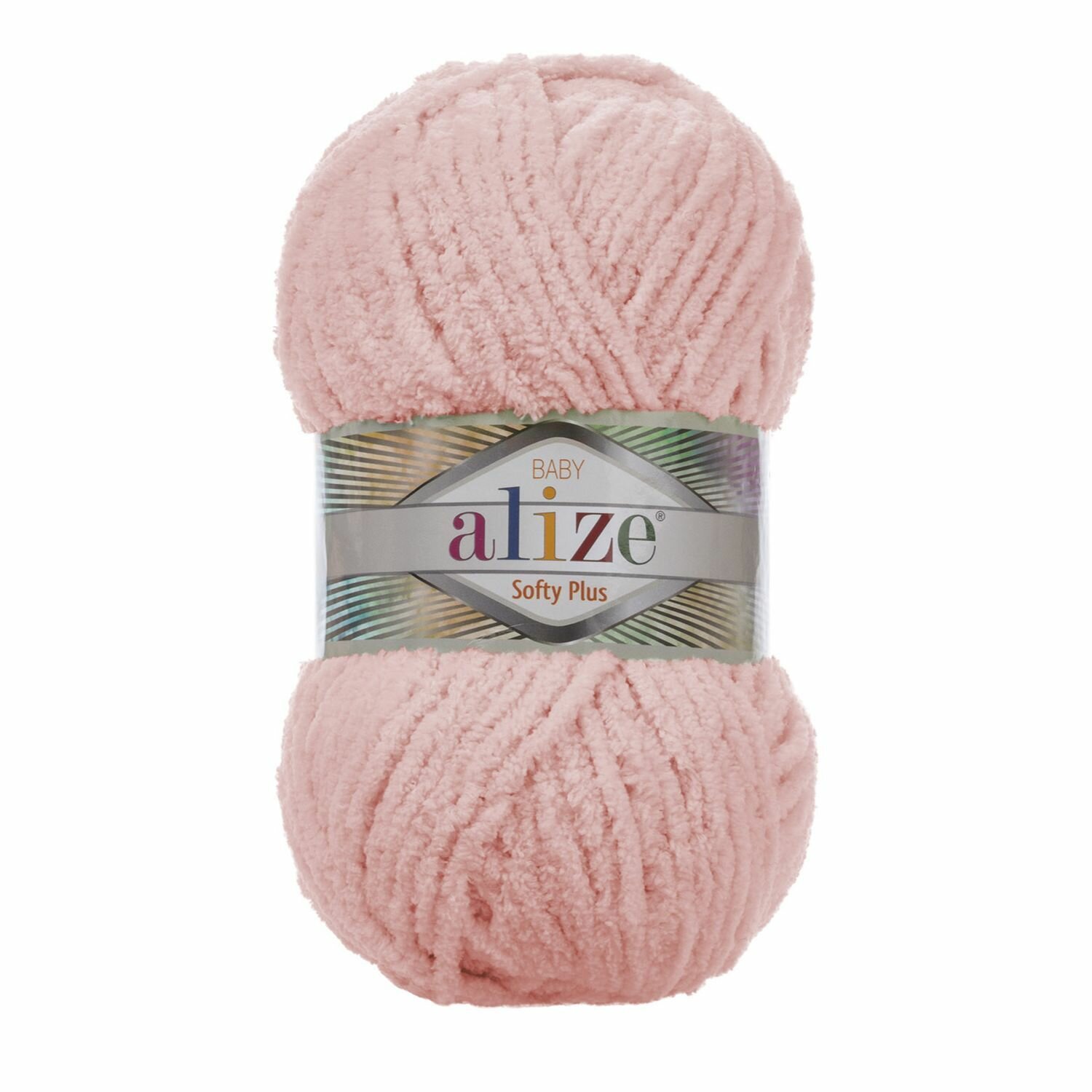 Пряжа ALIZE SOFTY PLUS (Ализе), розовый персик - 340, 100% микрополиэстер, 5 мотков, 100 г, 120 м.