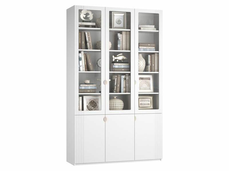 Книжный шкаф с полками " Санторини 7" 120х200х40 Лотос