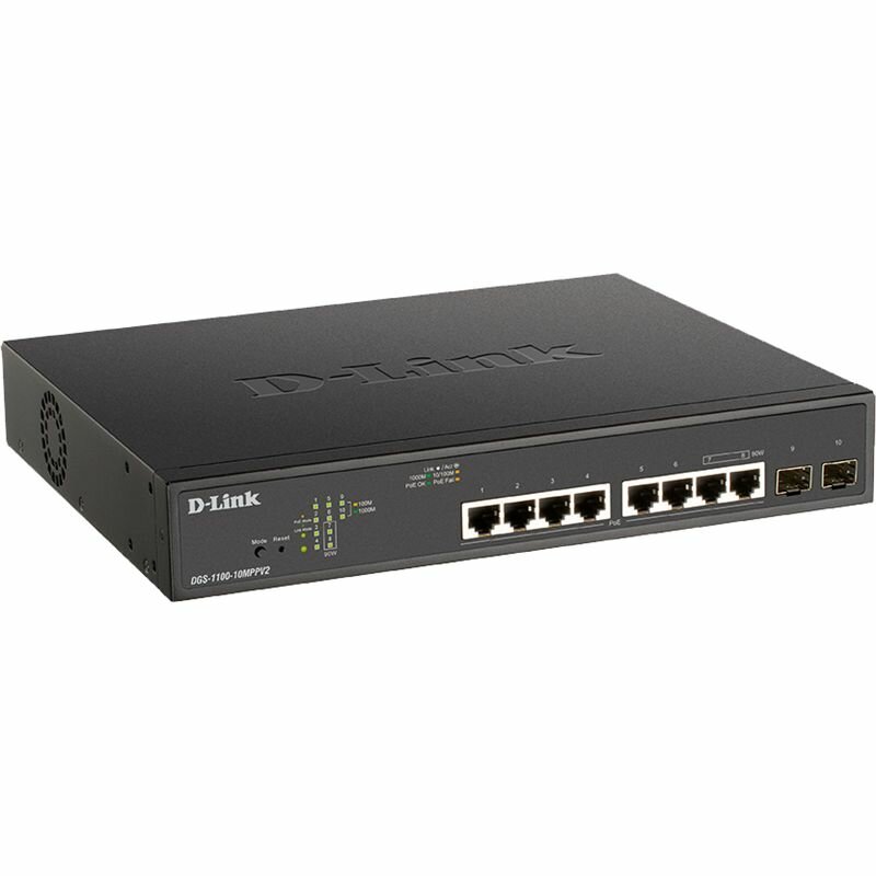 Коммутатор D-LINK DGS-1100-10MPPV2/A3A, официальная гарантия