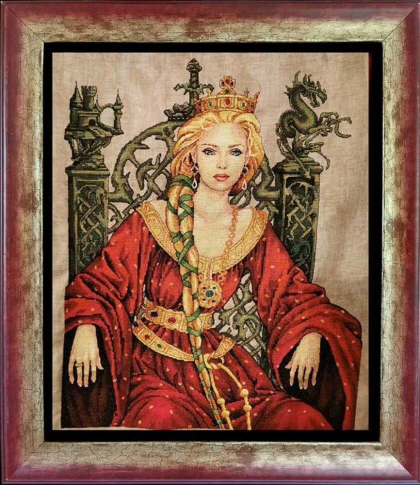 Набор для вышивания Nimue #173-Z007 MK Queen Guinevere (Королева Гвиневра), Счетный крест, 32 x 40 см
