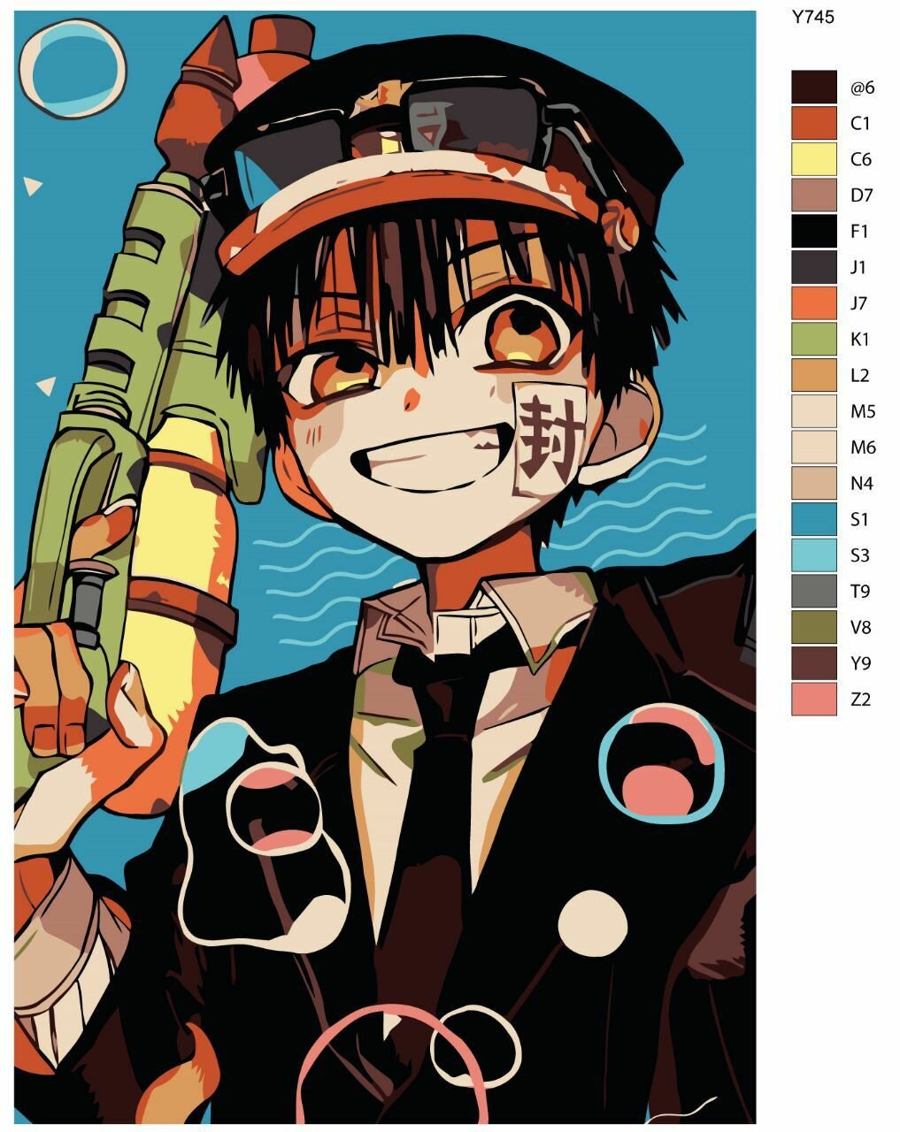 Картина по номерам Y745Hanako "Аниме Туалетный мальчик Ханако. Ханако" 40x60 см