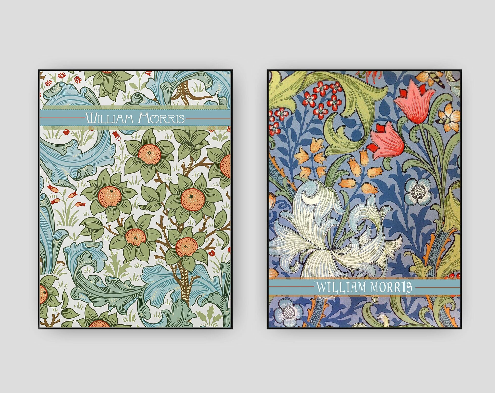 Набор постеров ар деко Орнаменты Уильям Моррис (William Morris) размер А3, без рамки интерьерный плакат Моррис Цветы
