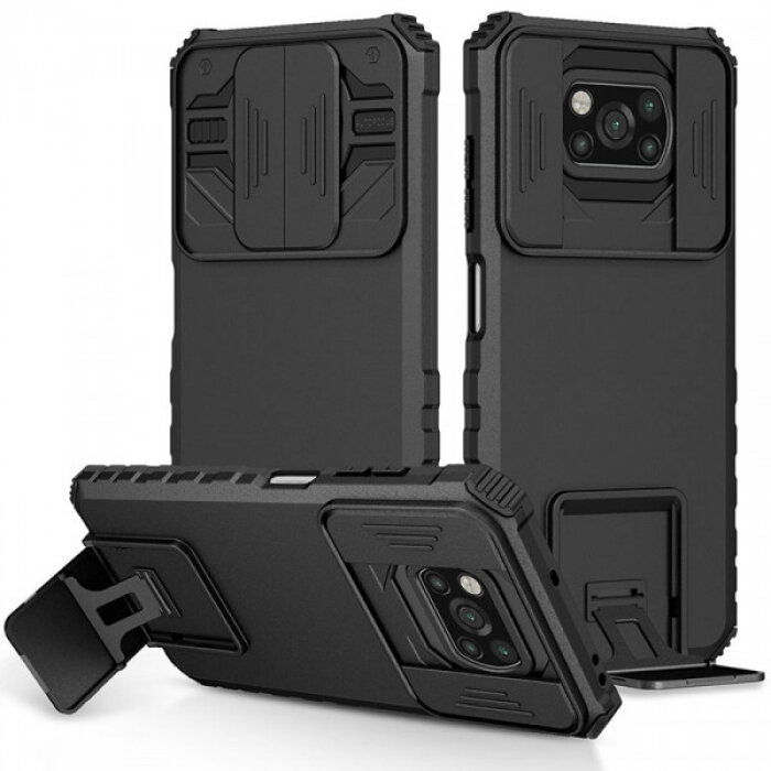 CamShield Holder Противоударный чехол-подставка для Xiaomi Poco X3 (NFC) Pro с защитой камеры