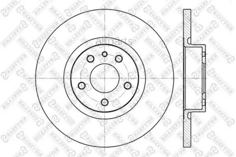 STELLOX 60201017SX диск тормозной передний!\ Alfa Romeo 156 1.6-1.9JTd 97>