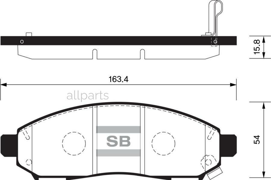 SANGSIN BRAKE SP1460 Колодки тормозные дисковые, передние