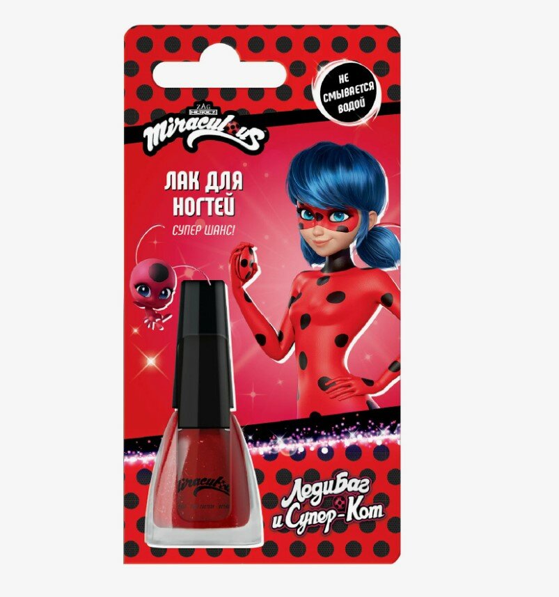 Лак для ногтей MIRACULOUS Леди Баг/Супер Кот 6мл дет. NEW